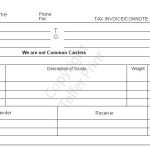 Consignment Notes DL 003