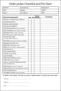Skid-Steer Pre-Start Checklist Book A5 (Pre-printed)