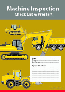 Machinery Pre-Start Checklist Book A4 (Pre-printed)