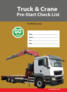 Truck with Crane Lift Prestart Checklist A4 (Pre-printed)
