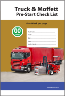 Truck with Moffett Prestart Checklist A4 (Pre-printed)