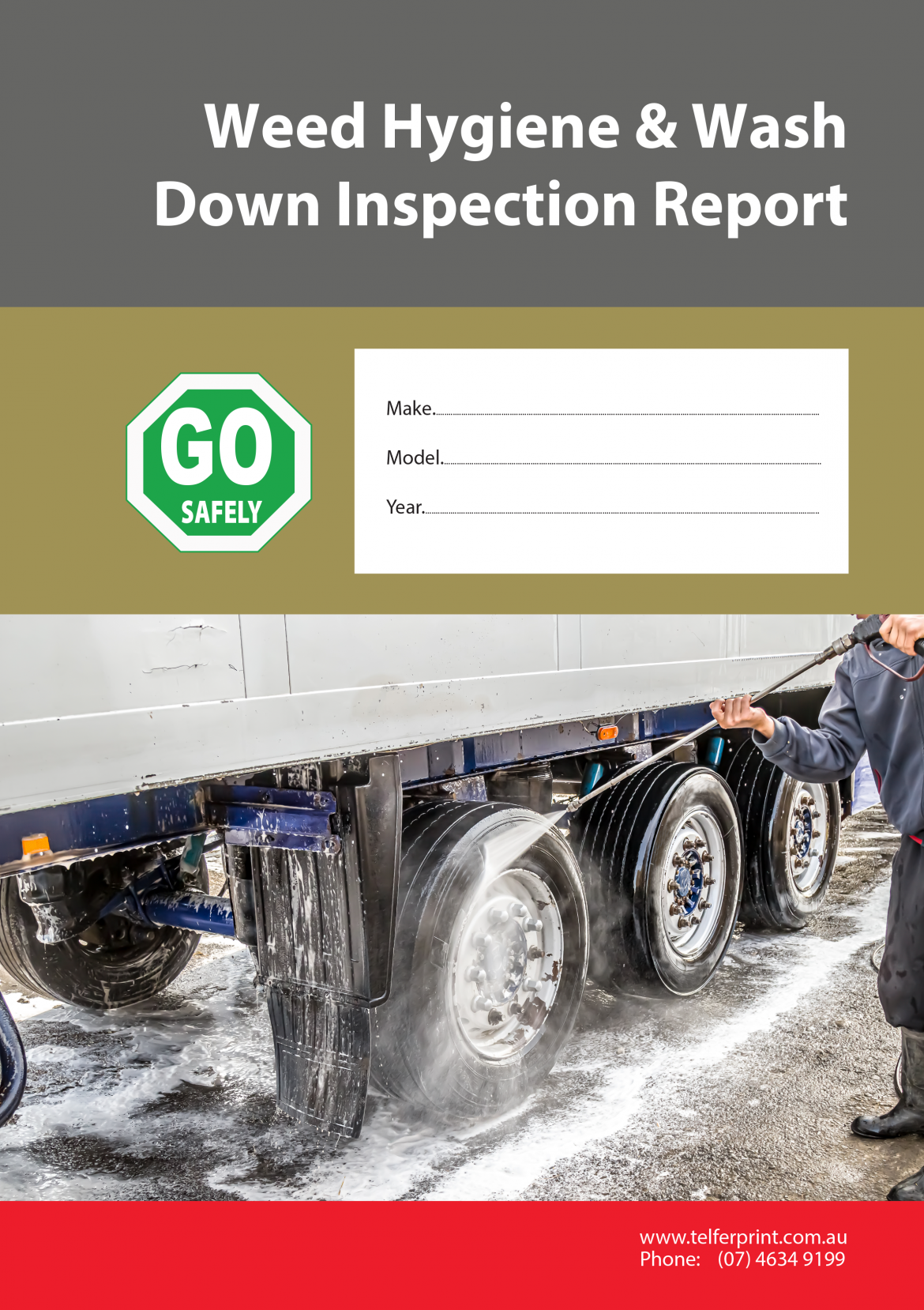 Chemical Application Spray Log Book A4 (Pre-printed)